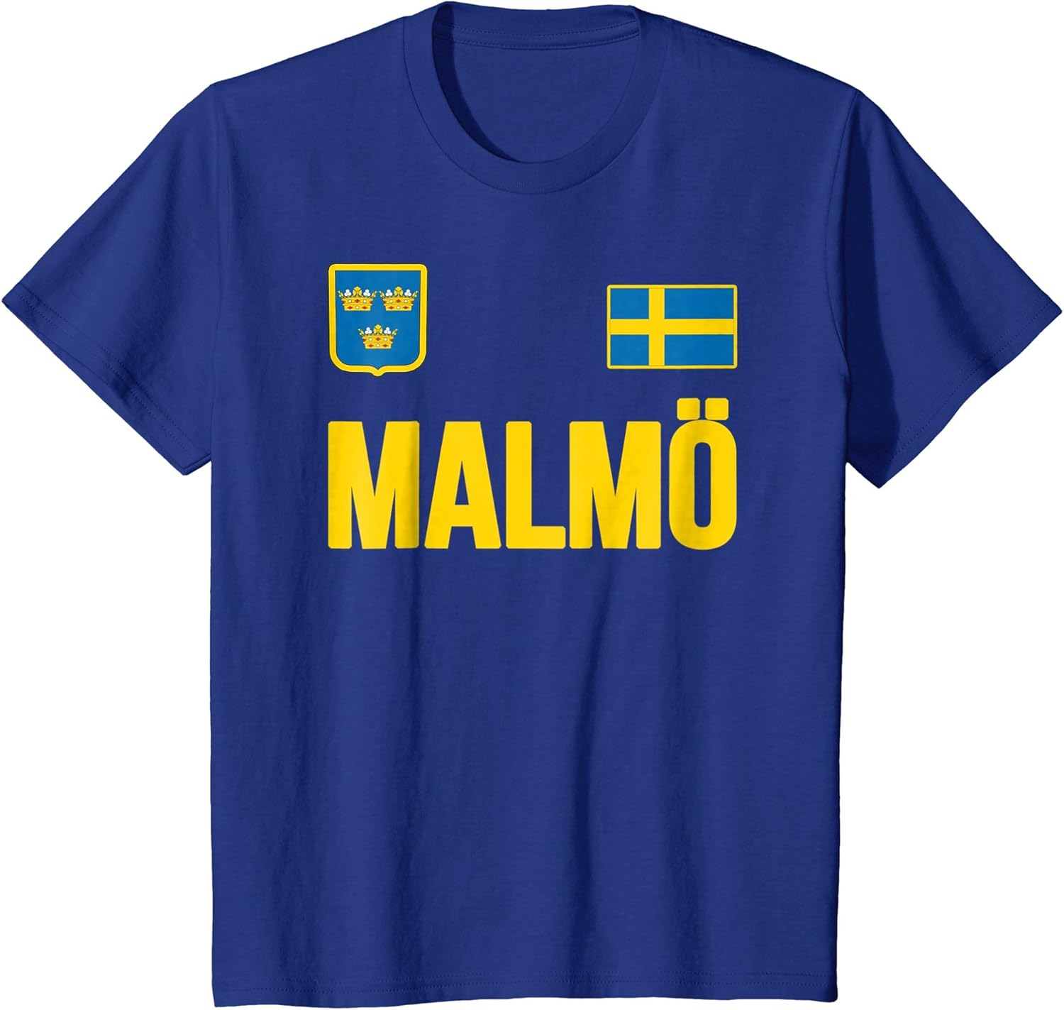 Amazon.com: Malmo T-shirt Swedish Flag Sweden Tourist Souvenir Travel ...