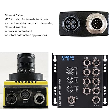 Mua HangTon M12 Ethernet 8 Pin X Coded RJ45 CAT7e GigE Cable for Basler ...