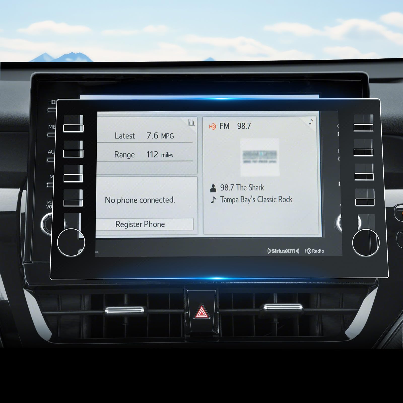 WEIPIN For 2021~2024 Camry (XLE/XSE/LE/SE/TRD) Screen Protector 9 Inch Glossy Tempered Glass ...