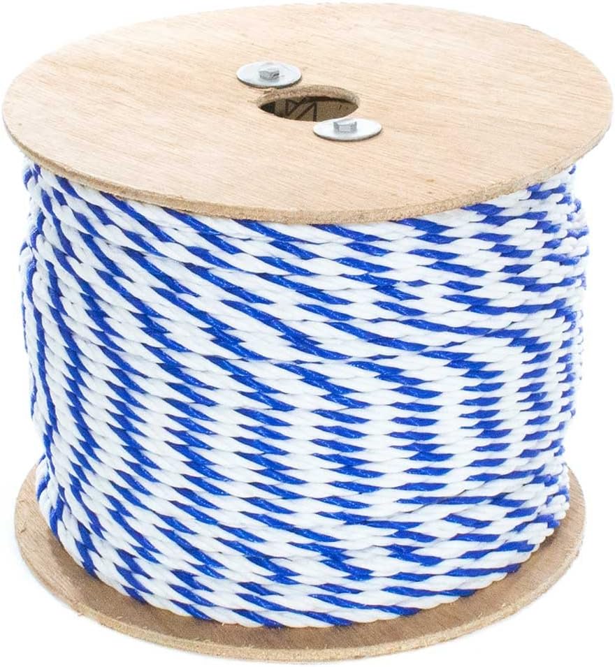 Towing Products & Winches Safety Lines Blue and White 3-Strand Polypro ...