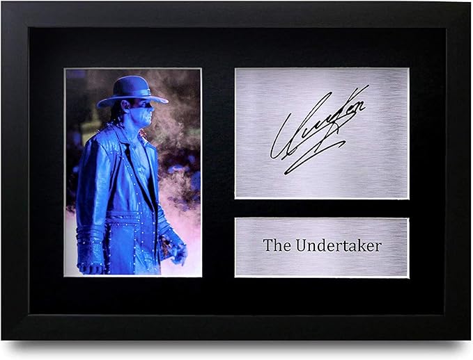 HWC Trading FR The Undertaker Gift Signed FRAMED A4 Printed Autograph ...