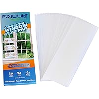 Amazon.com : Faicuk 20-Pack Clear Window Fly Traps Sticky Fly Strip for ...