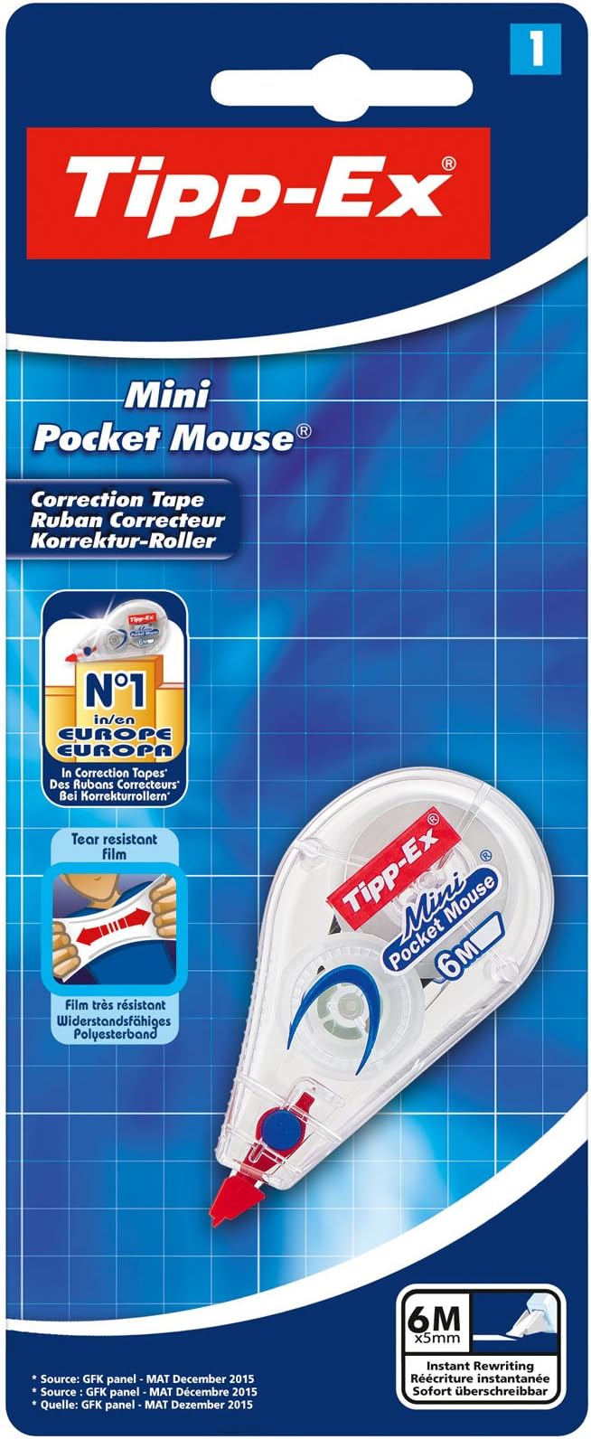 Tipp-Ex Mini Pocket Mouse Ruban Correcteur - 6 m x 5 mm, Blister de 1 ...
