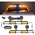 Amazon.com: OPP ULITE Dash Strobe Lights White Amber 2 in 1 with Panel Switch, Safety Flashing ...