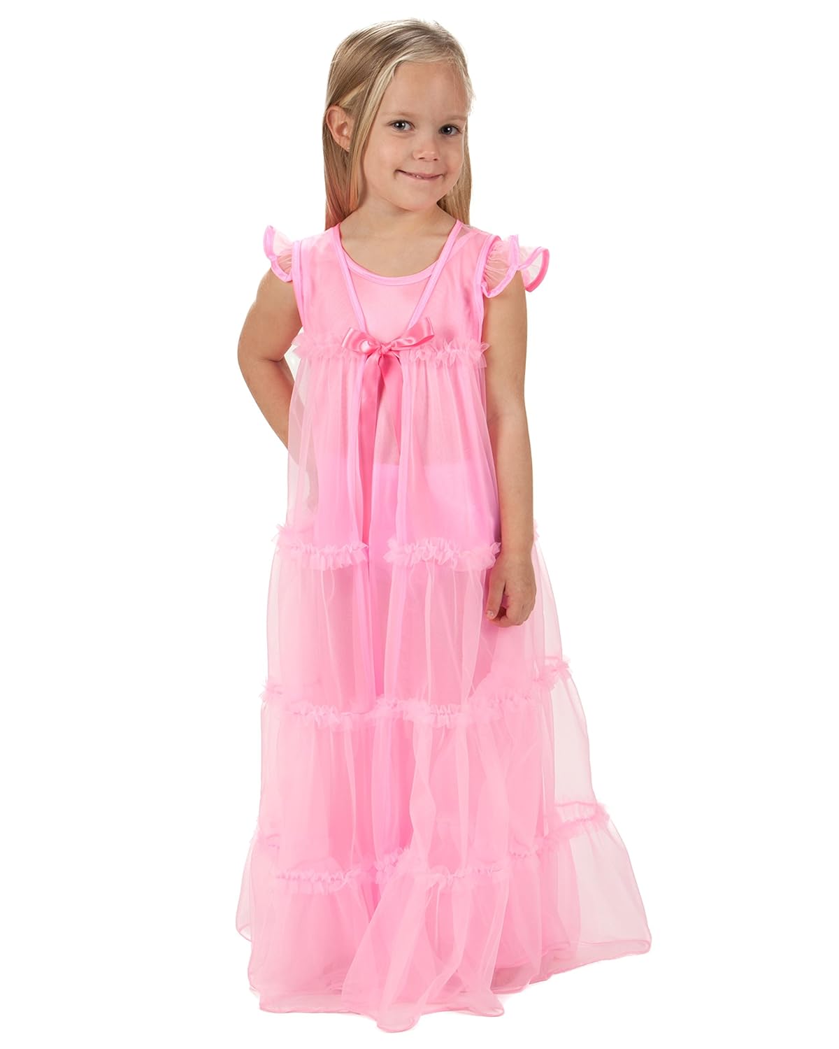 2T-6X Laura Dare Little Girls Princess Peignoir Nightgown and Robe Set ...