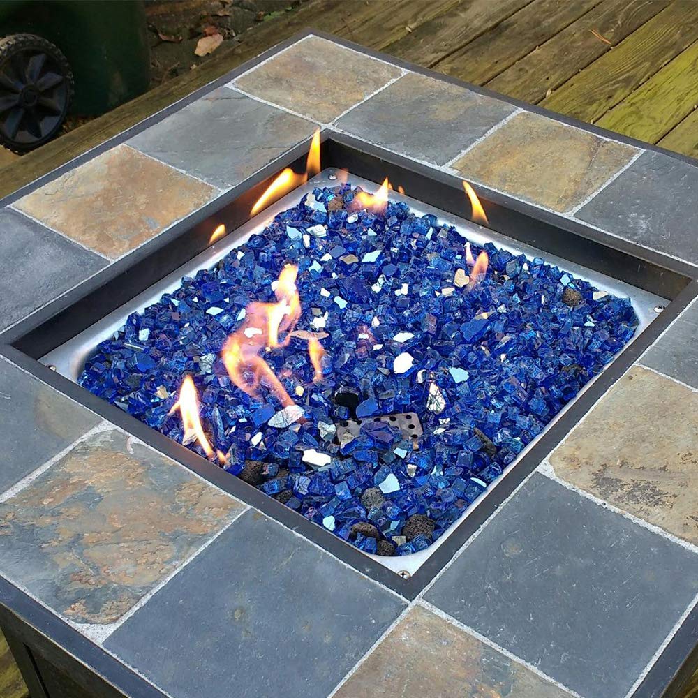 GASPRO 10-Pound Fire Glass – 1/2 Inch Reflective Tempered Fireglass ...
