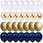 Amazon.com: 187pcs Navy Blue and Gold Balloons Arch Garland Kit, 5 10 12 18 inch Royal Blue Gold ...