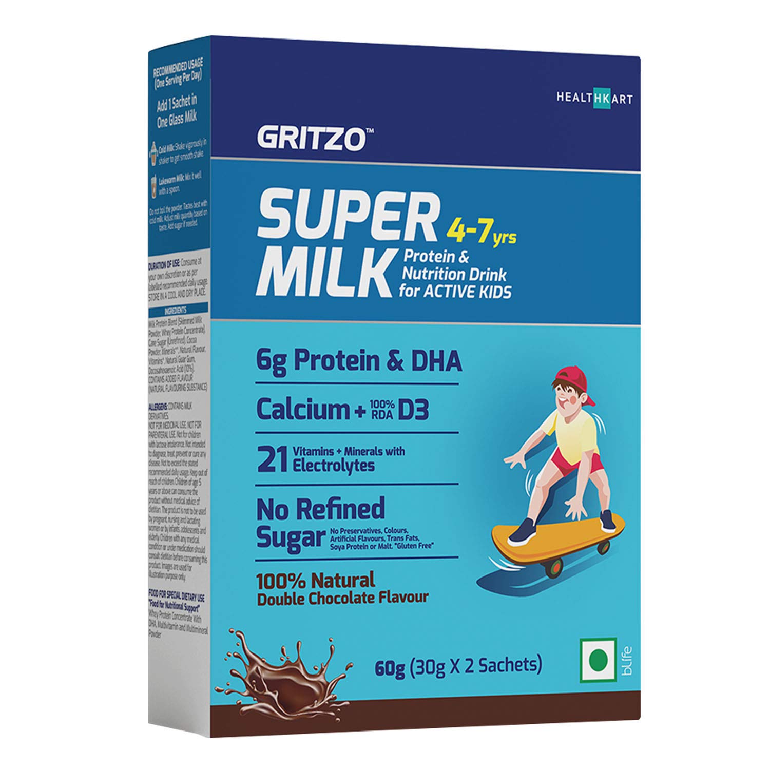 Gritzo supermilk active kids 4-7 years, Kids Nutrition Drink and ...