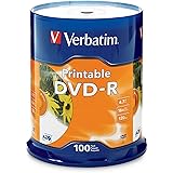 Amazon.com: Verbatim DVD-R 4.7GB 16X DataLifePlus White Inkjet Printable Surface, Hub Printable ...