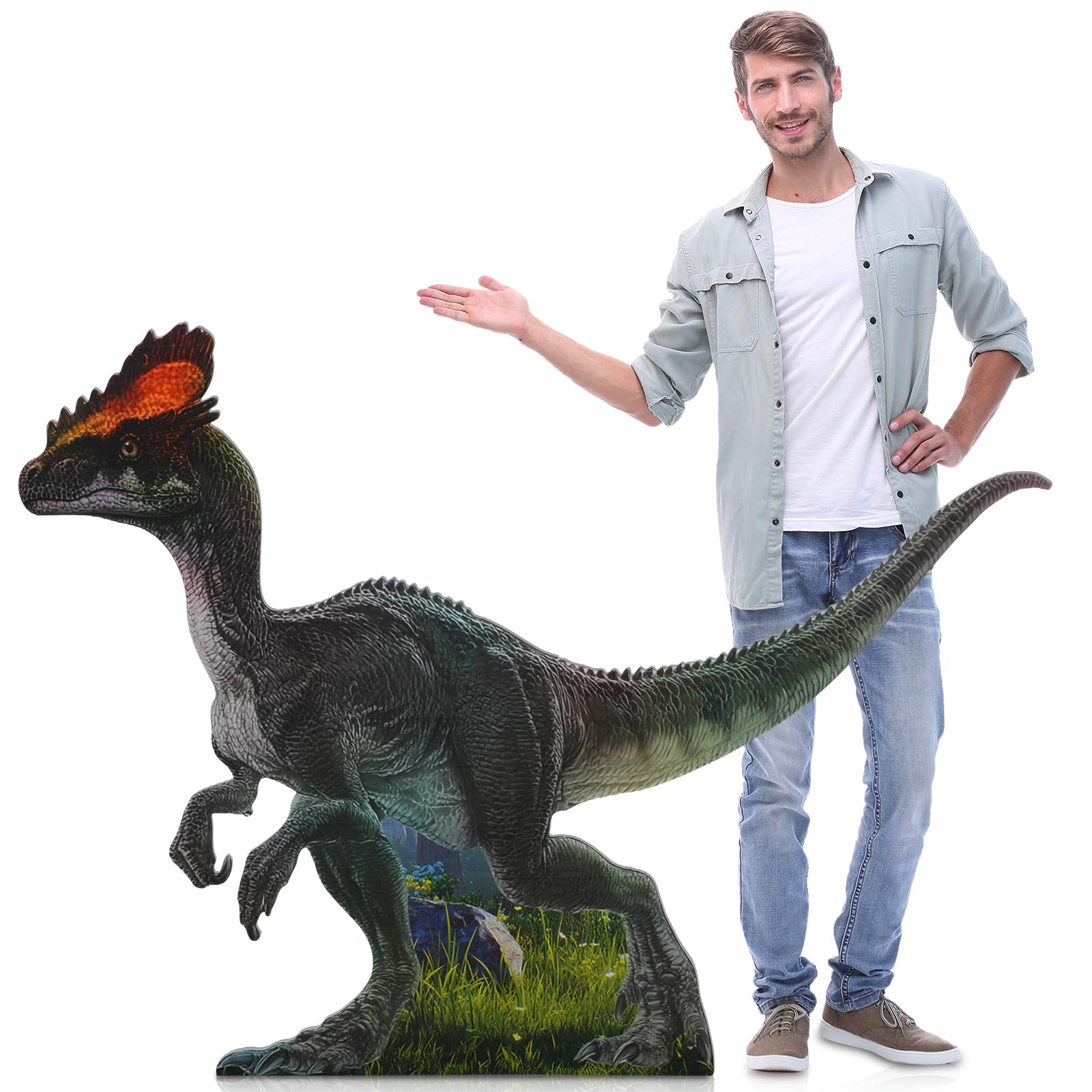 Colingmill 4 ft Life Size Dilophosaurus Cardboard Standup Cutout ...