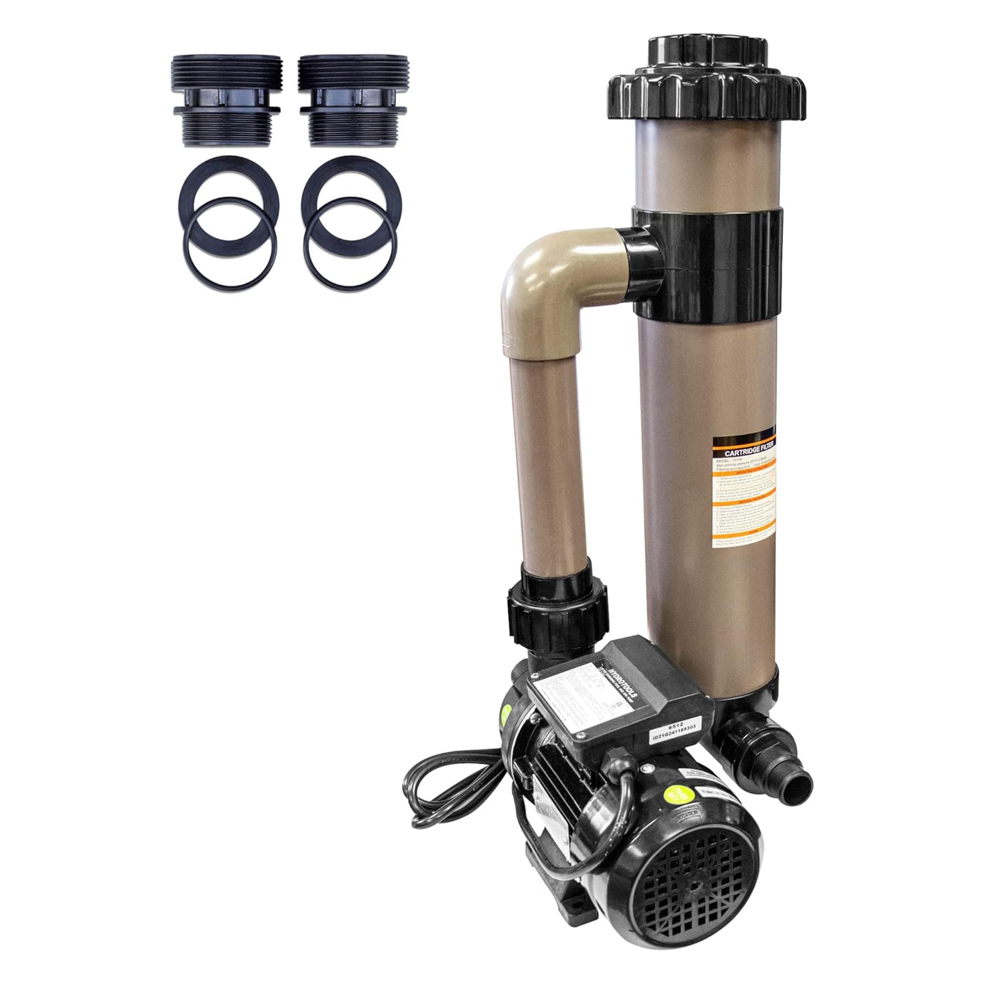 Swimline HYDROTOOLS 70026HCK Cartridge Pool Filter Complete System with ...