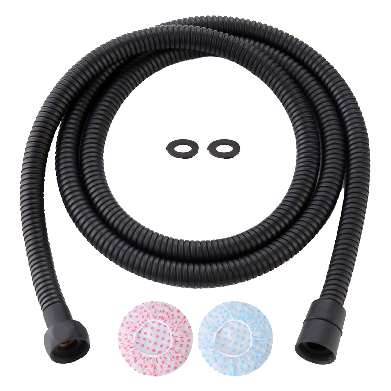 TRIPHIL Kink-Free Shower Hoses with Bath Sponge Extra-Long Handheld ...