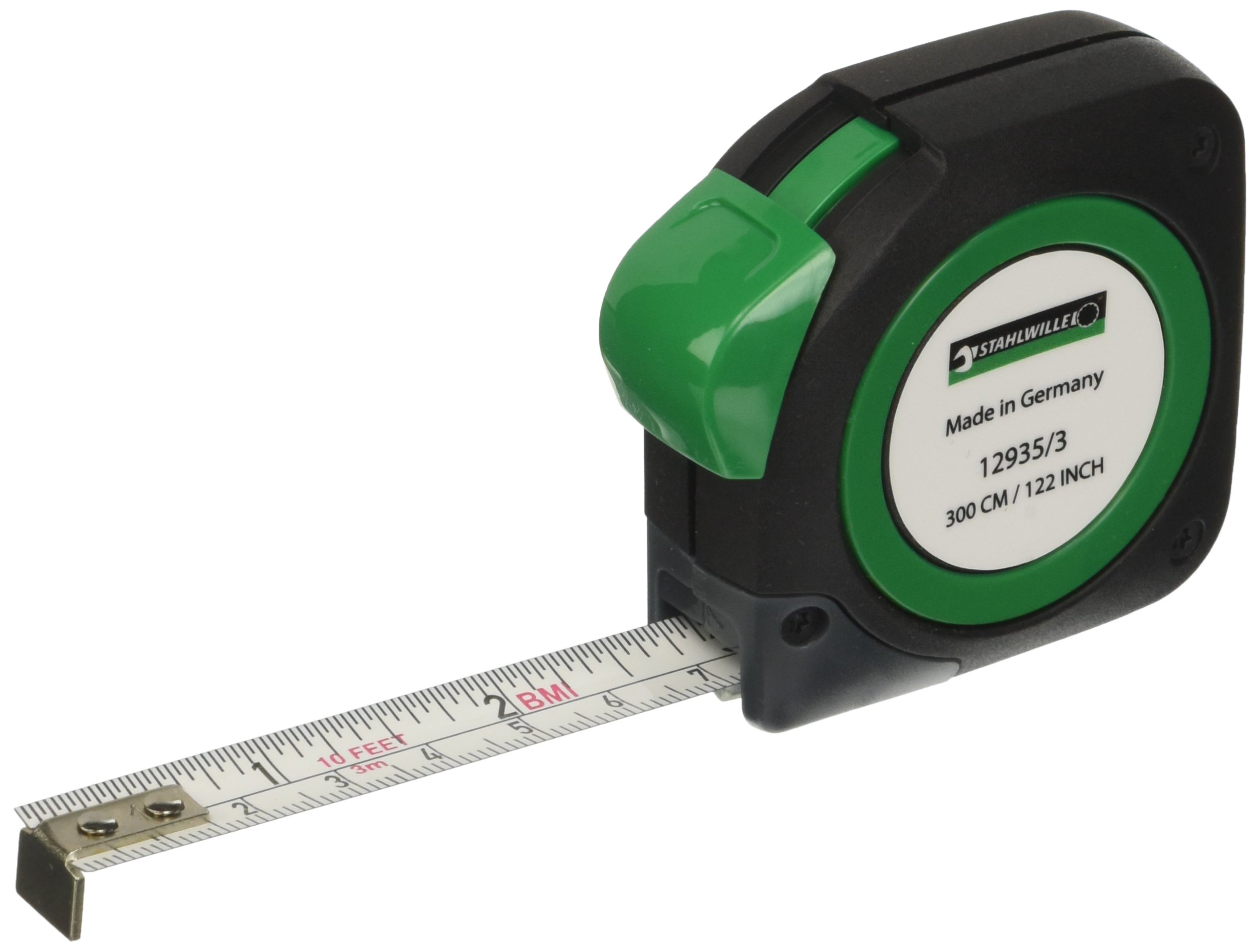 Stahlwille 77040010 10 ft Roll Tape Measure No. 12935, Metric-Inch ...