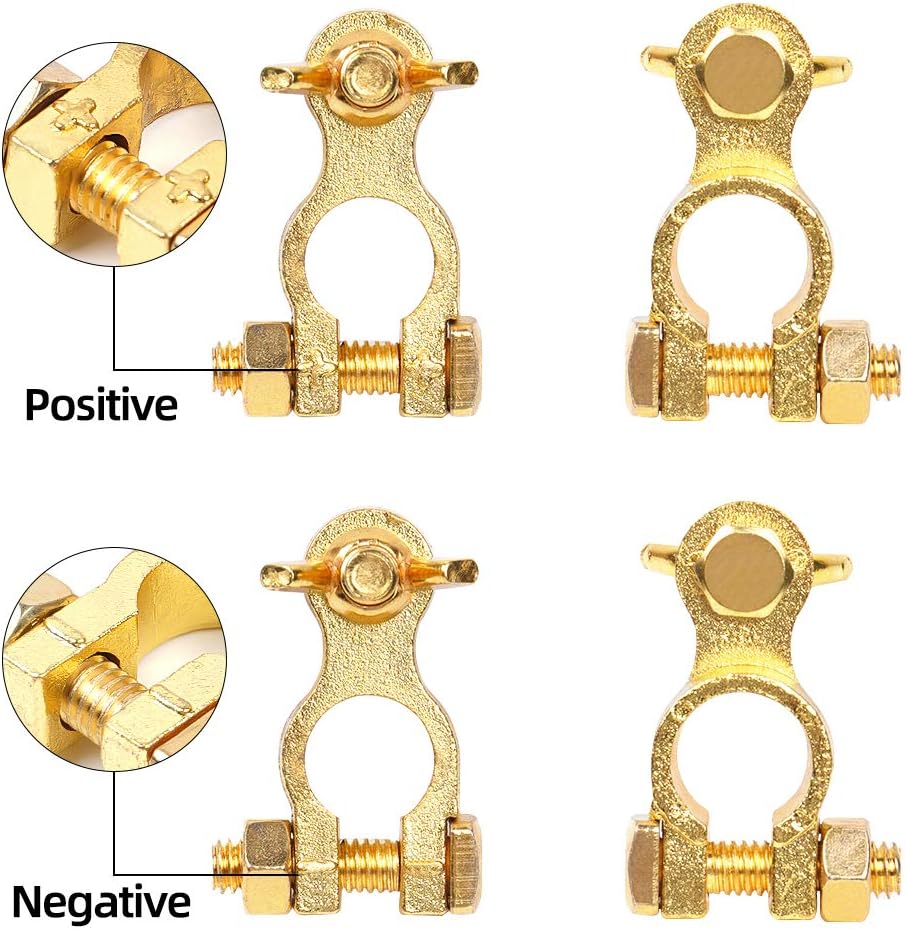 OTUAYAUTO 2 x Battery Terminals Connectors, Pair Car Battery Clamps Set ...