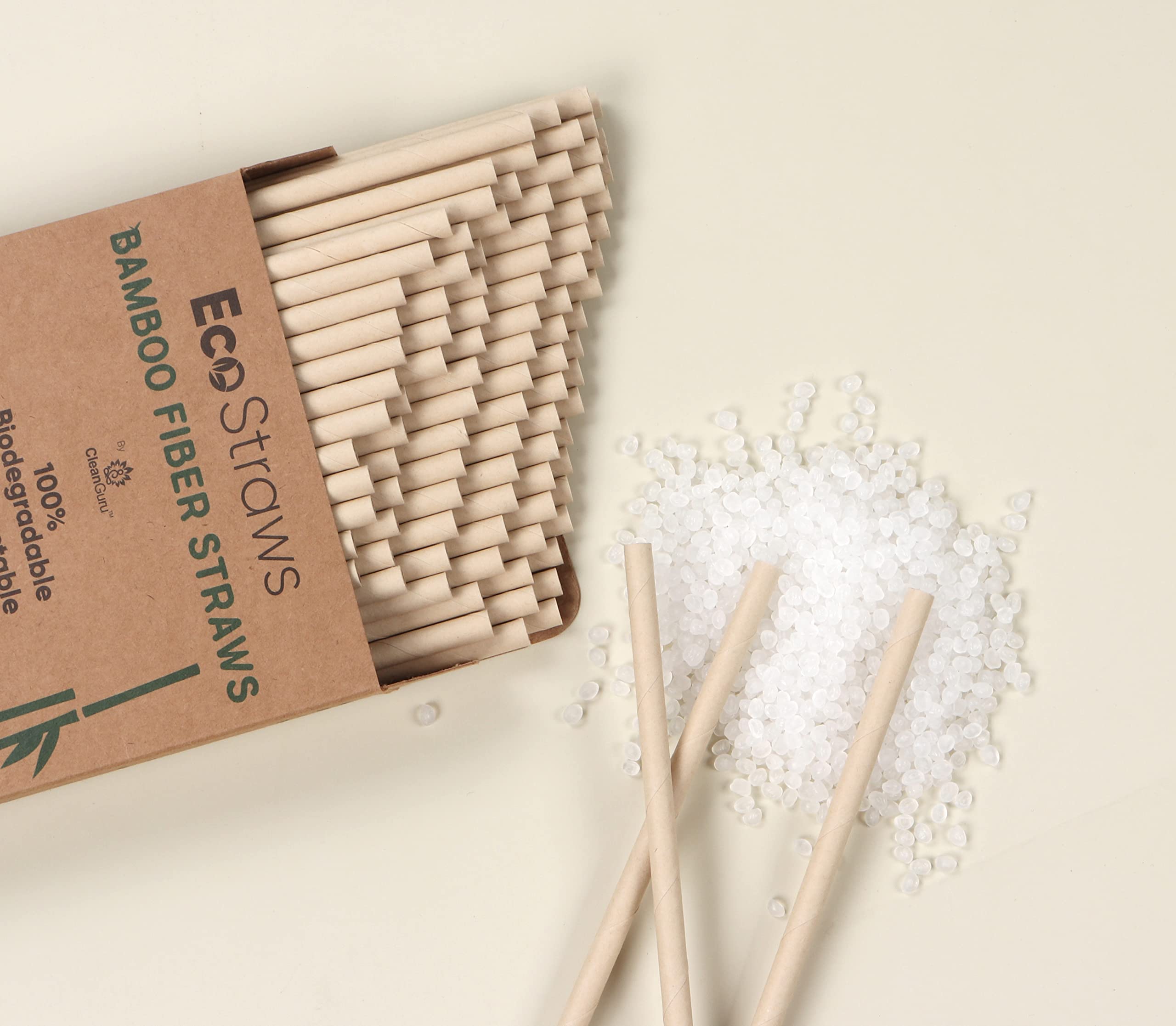 Mua Eco Straws Disposable – Biodegradable Bamboo Paper Straw – Natural ...