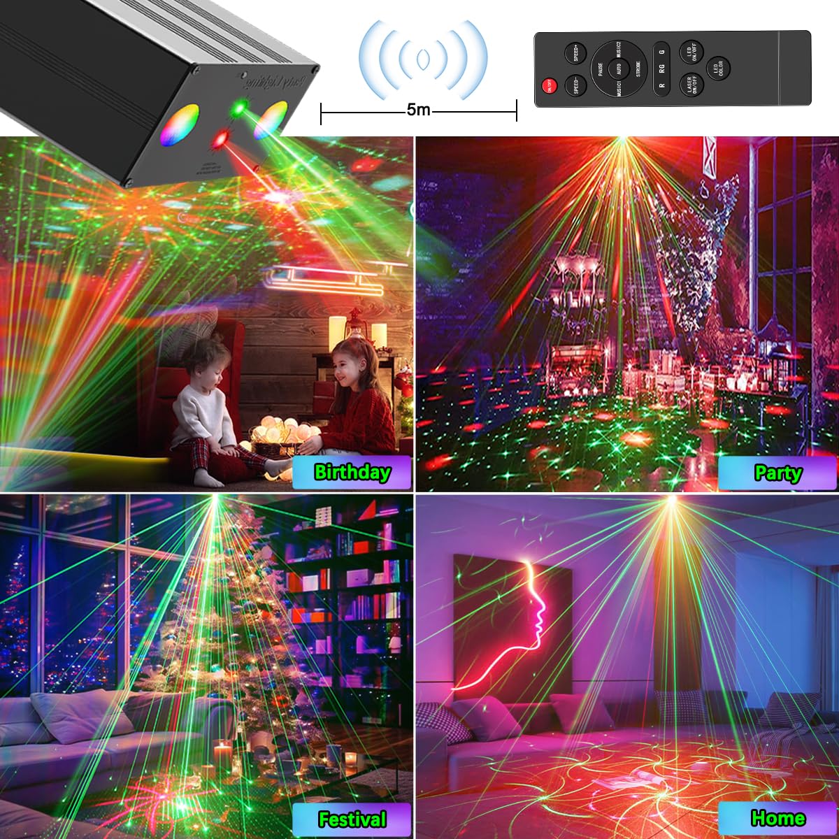 Mua Party Lights,Disco DJ Lights Strobe Light Rave Stage Light ...