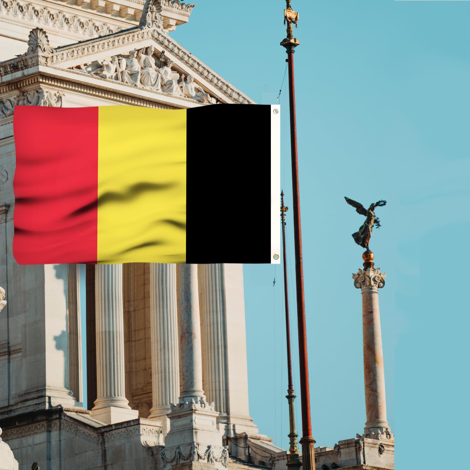 Belgium Flag 3x5 Belgian National Flags Double Sided 3 Layer 240D ...