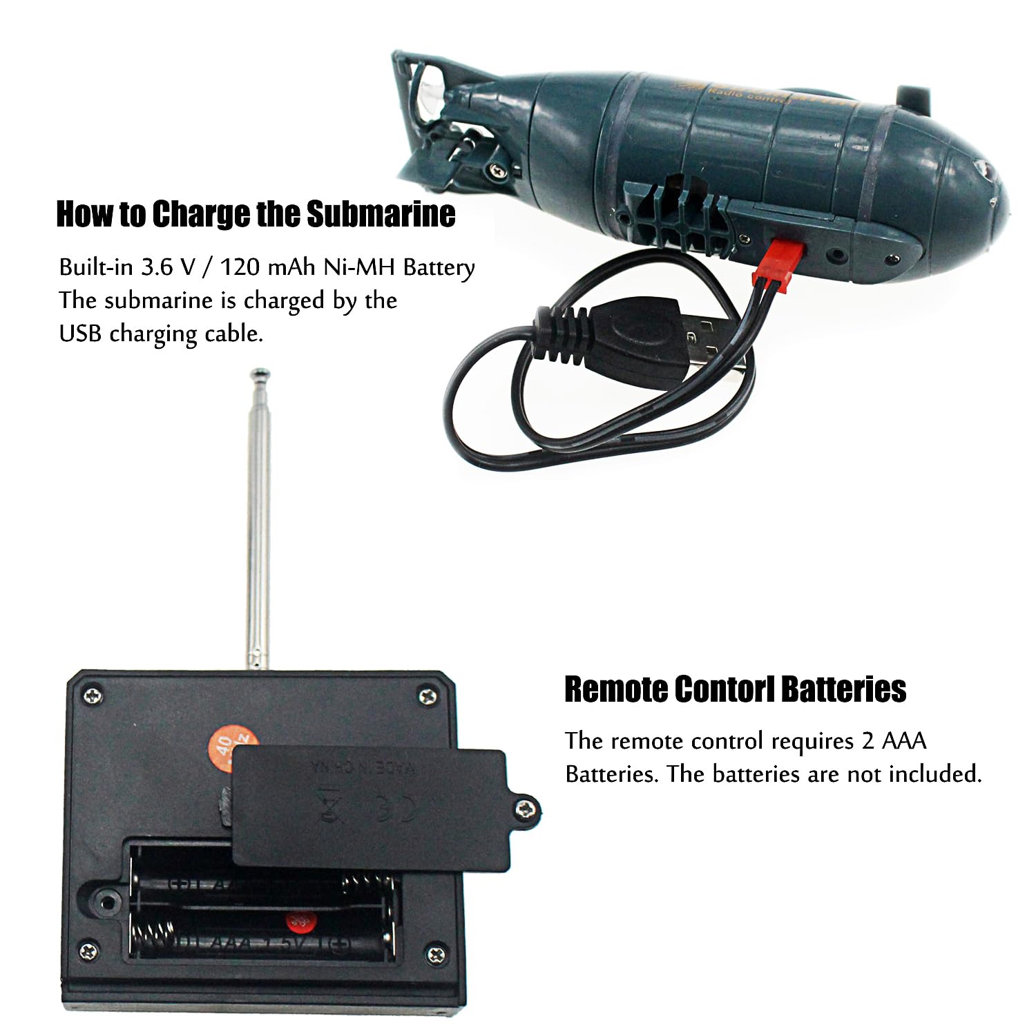 Mua Tipmant Mini RC Nuclear Submarine Toy Remote Control Boat Electric ...