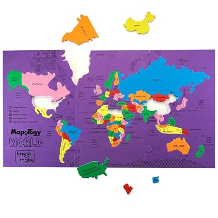 Buy Imagimake: Mapology World- World Map and its Countries- Learning ...