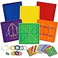 Amazon.com: 6 Pack Double-Sided Geoboard Mathematical Manipulative Material Array Block Geo ...