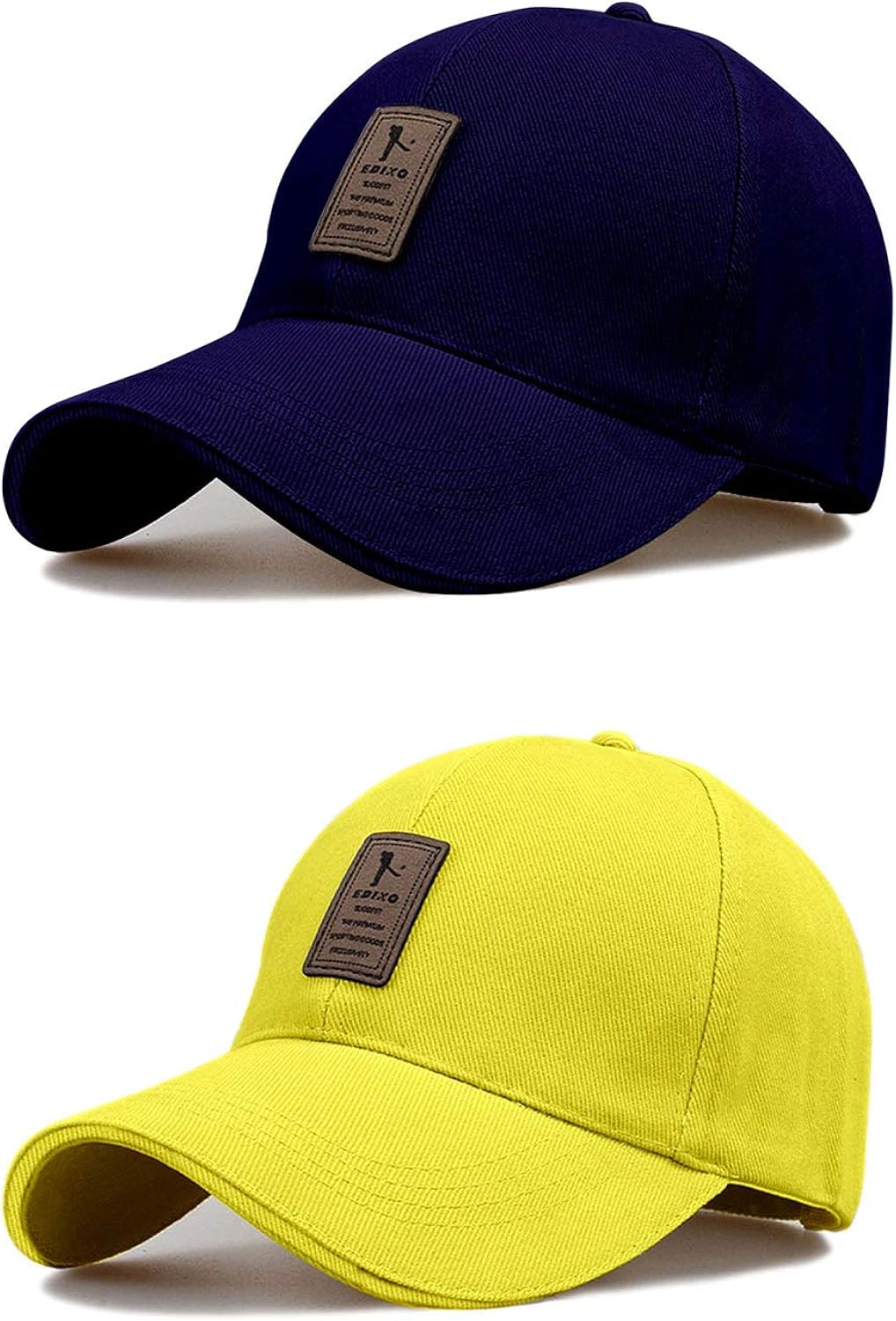 Buy Combo ediko caps Blue and Yellow caps for Men Pack of 2 (Free Size ...