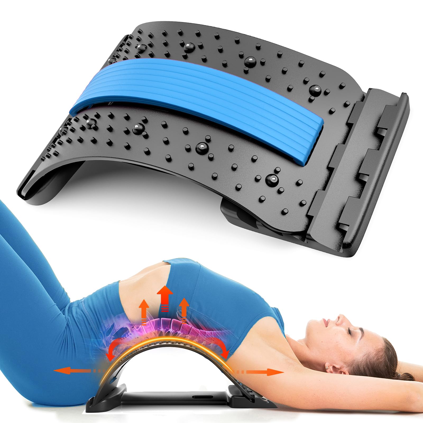ENNSOO Back Stretcher for Posture Corrector, Upgraded Multi-Level Lower ...
