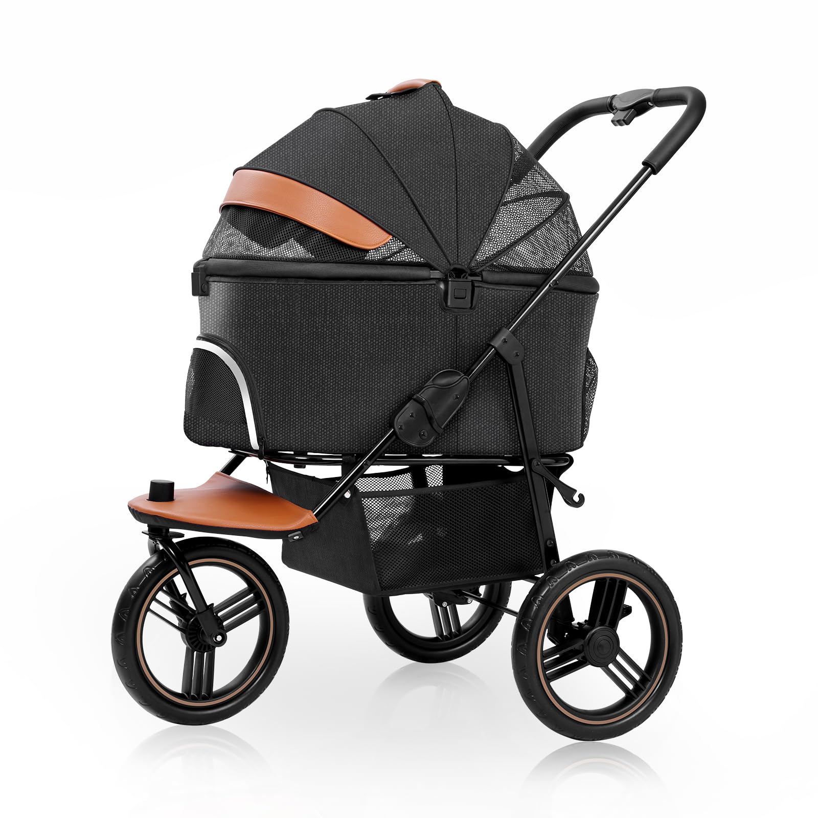 Nahofi Dog Stroller for Medium Small Dogs, 3in1 Pet Stroller Zipperless ...