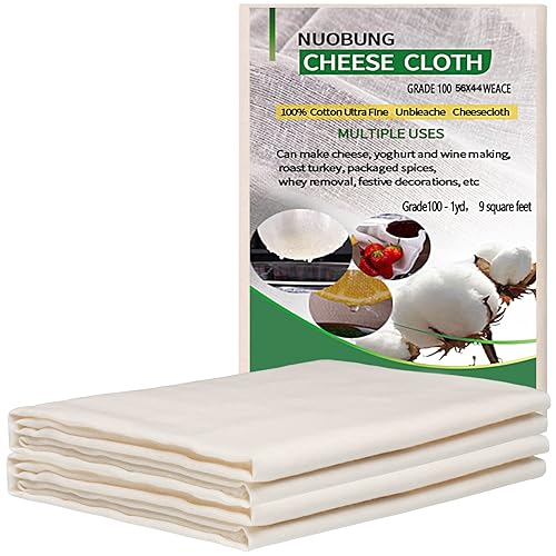 Cheesecloth, Grade 100, Reusable, 100% Unbleached Cotton Fabric, Ultra ...