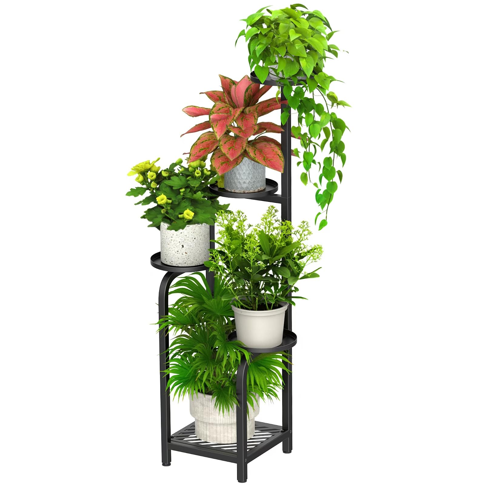TOSKING 5 Tier Metal Plant Stand Indoor 48''H Tall ,Heavy Duty Plant ...