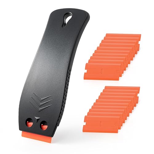 Gomake Double Edged Plastic Razor Blade Scrapers Knife with 20pcs ...
