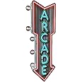 Amazon.com: Arcade Double-Sided Marquee Sign With Neon Print And LED ...