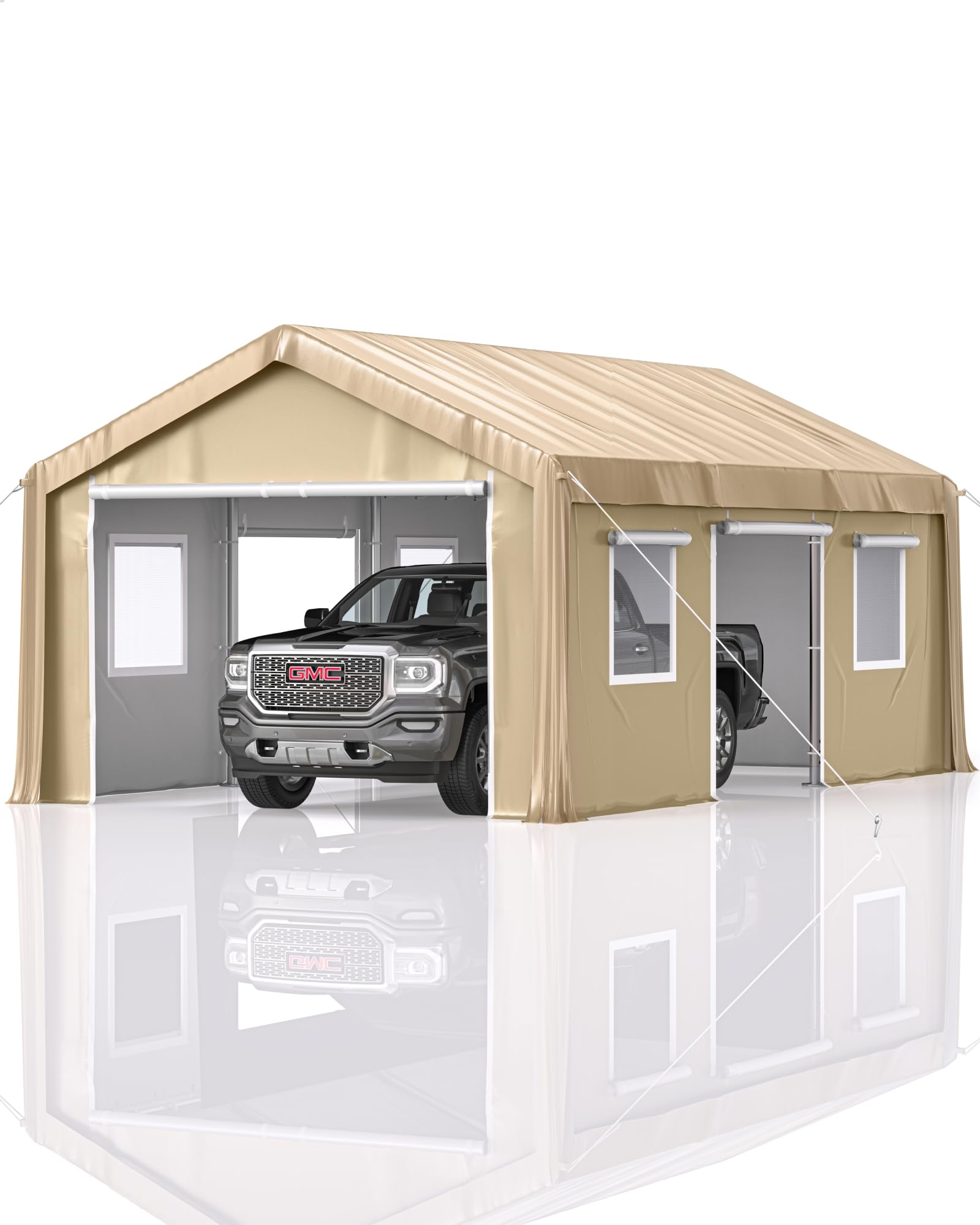 GarveeLife 13 x 20 ft Carport Heavy Duty, Portable Garage with 4 Roll ...