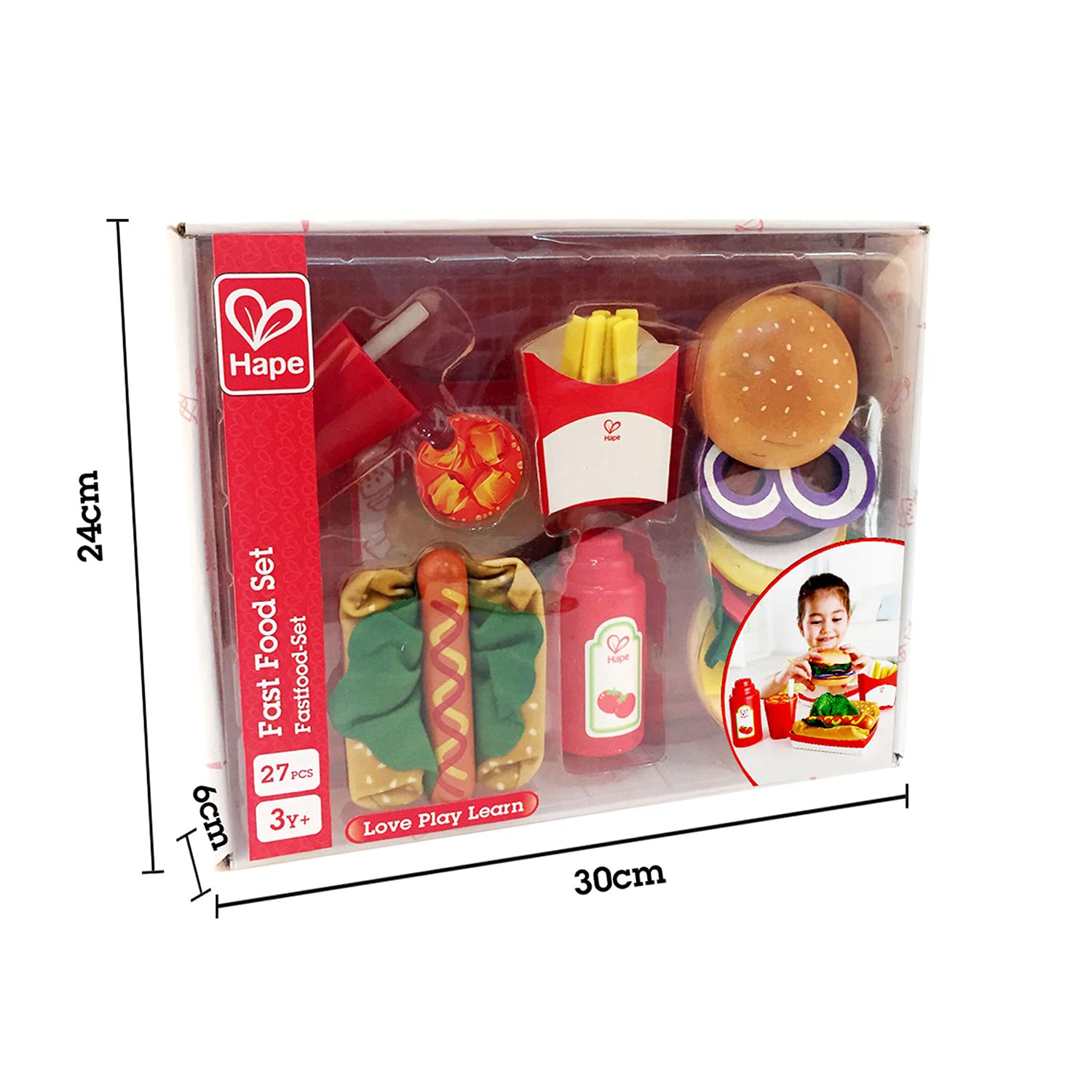 Mua Hape Fast Food Set |Wooden Diner Fast Food Toy Set, Classic ...