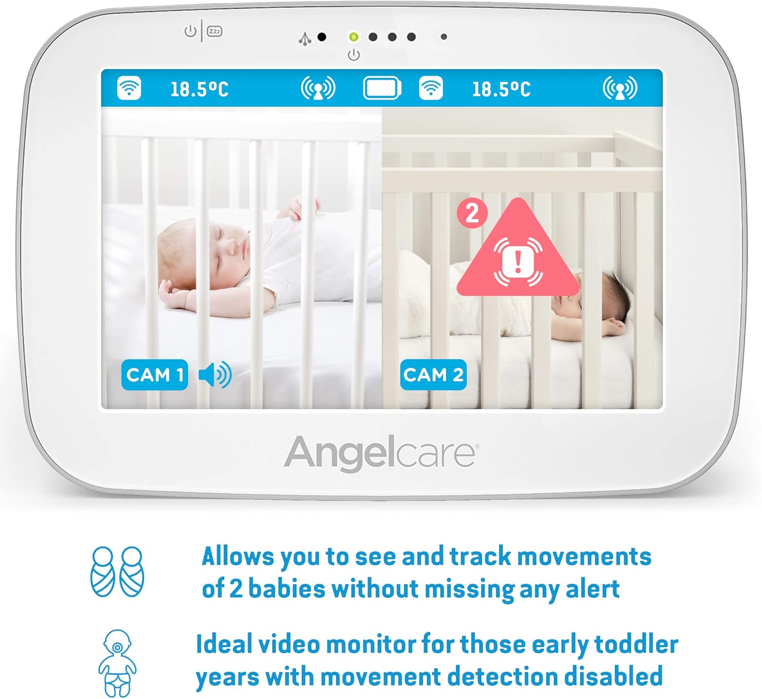 Angelcare Ac527 3-in-1 Baby Movement Monitor with Video White – BigaMart