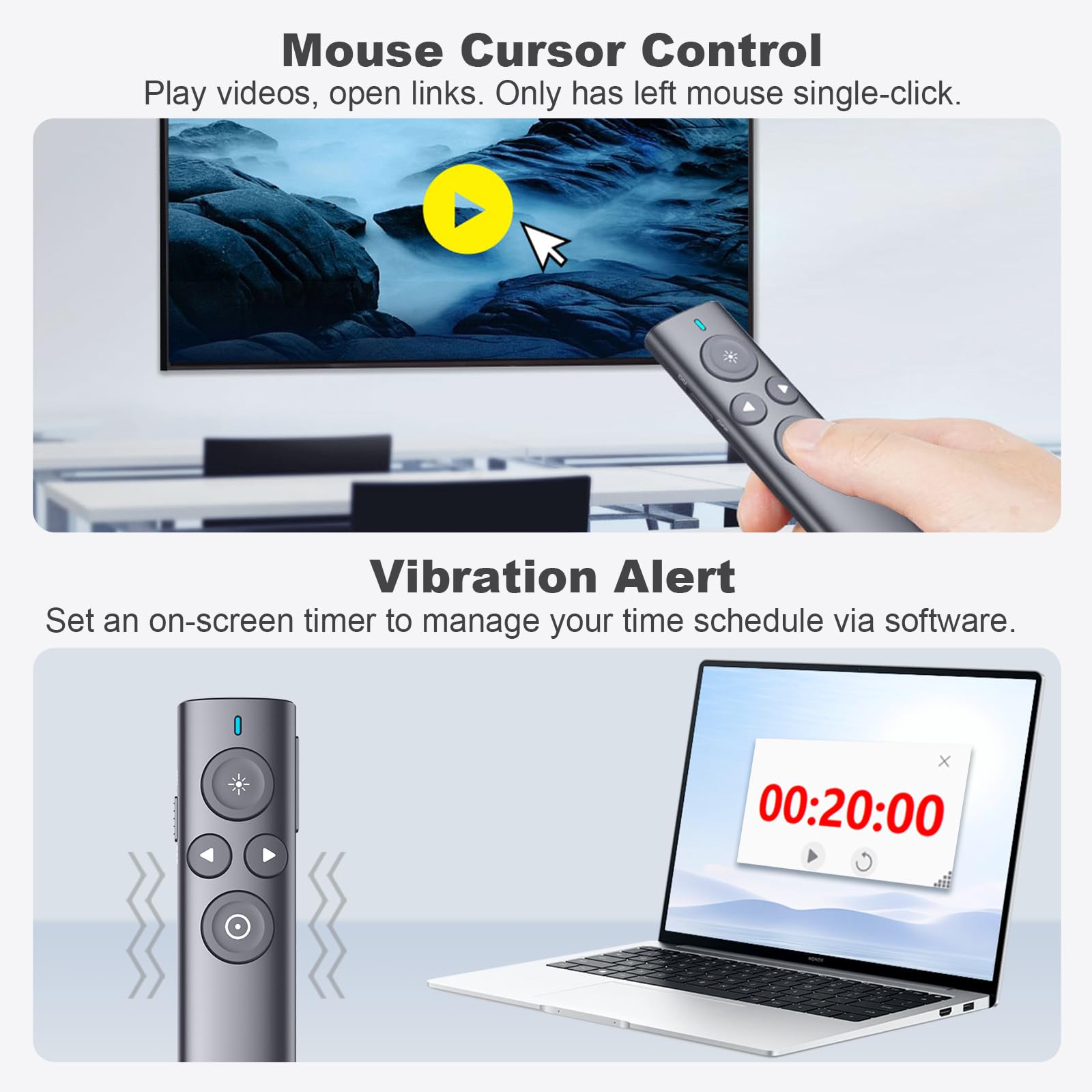 NORWII Presentation Clicker With Digital Pointer For TV Screen ...