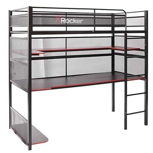X Rocker BattleBunk Twin Size Gaming Bunk Bed, Durable Metal Frame with ...