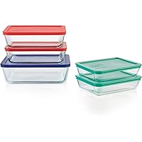 Amazon.com: Pyrex Simply Store Glass Food Storage Container Set with ...