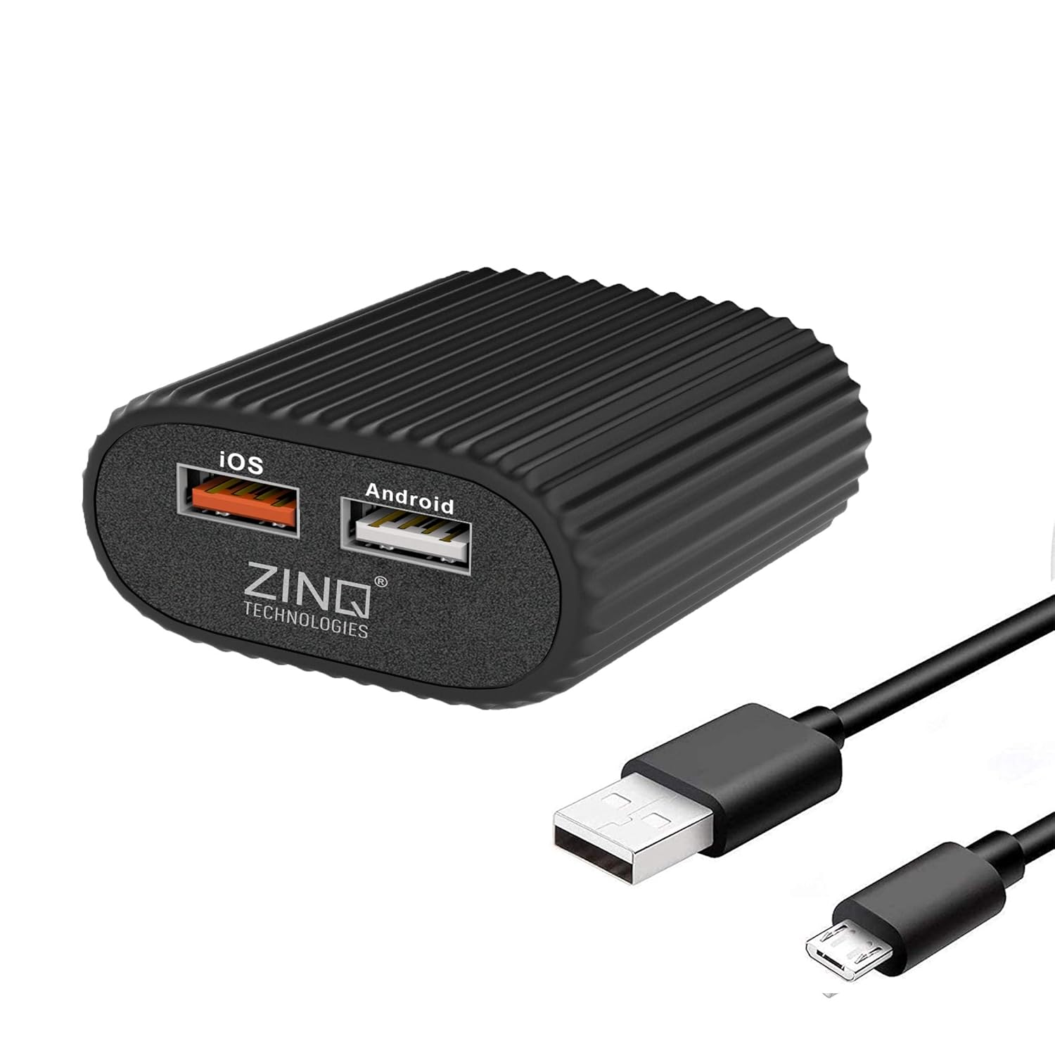Zinq Technologies 2A Dual Port Mobile Charger for Android and iOS ...