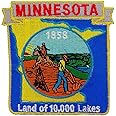 Amazon.com: Minnesota State Shaped Map Embroidered Patch, with Iron-On ...