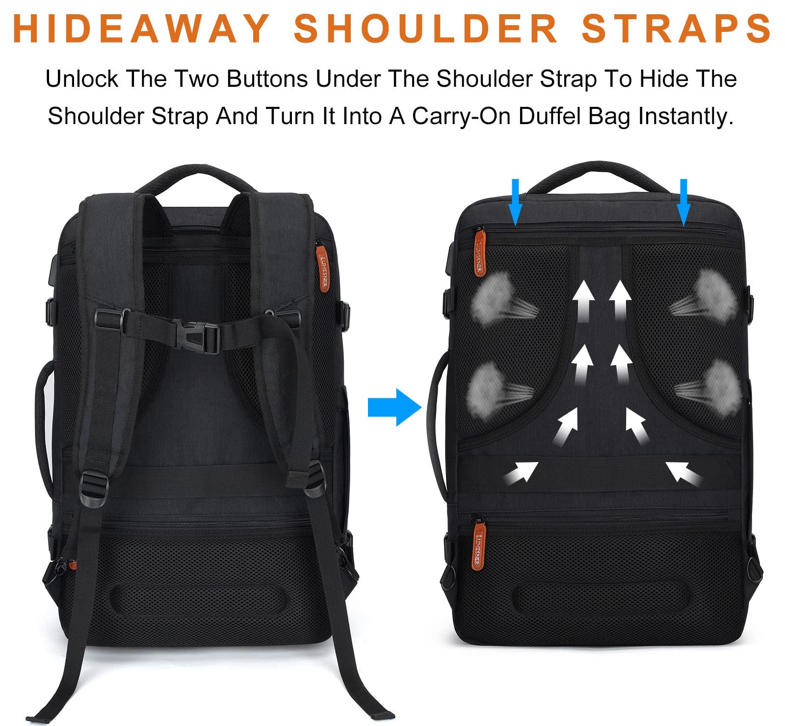 Mua Carry on Travel Backpacks, Extra Large 40L Flight Approved Bag for ...