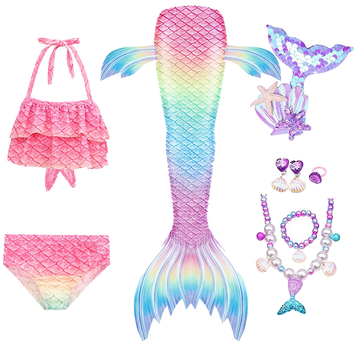 Mua Generic Fantasy Kids Beach Bikini Mermaid Tail for Girls Swimming ...