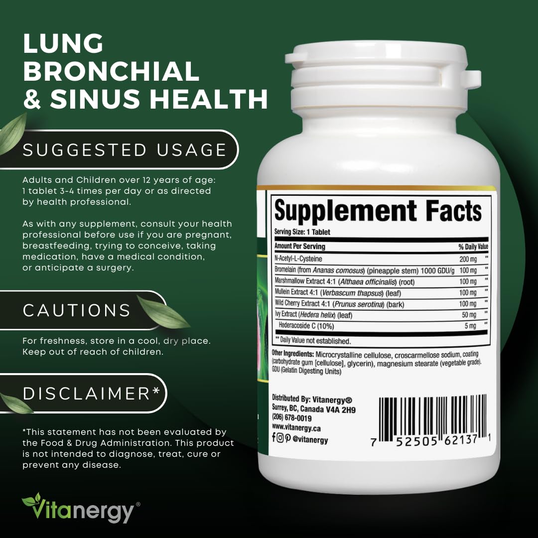 Mua Vitanergy Sinus & Bronchial Health– Potent NAC, Bromelain ...