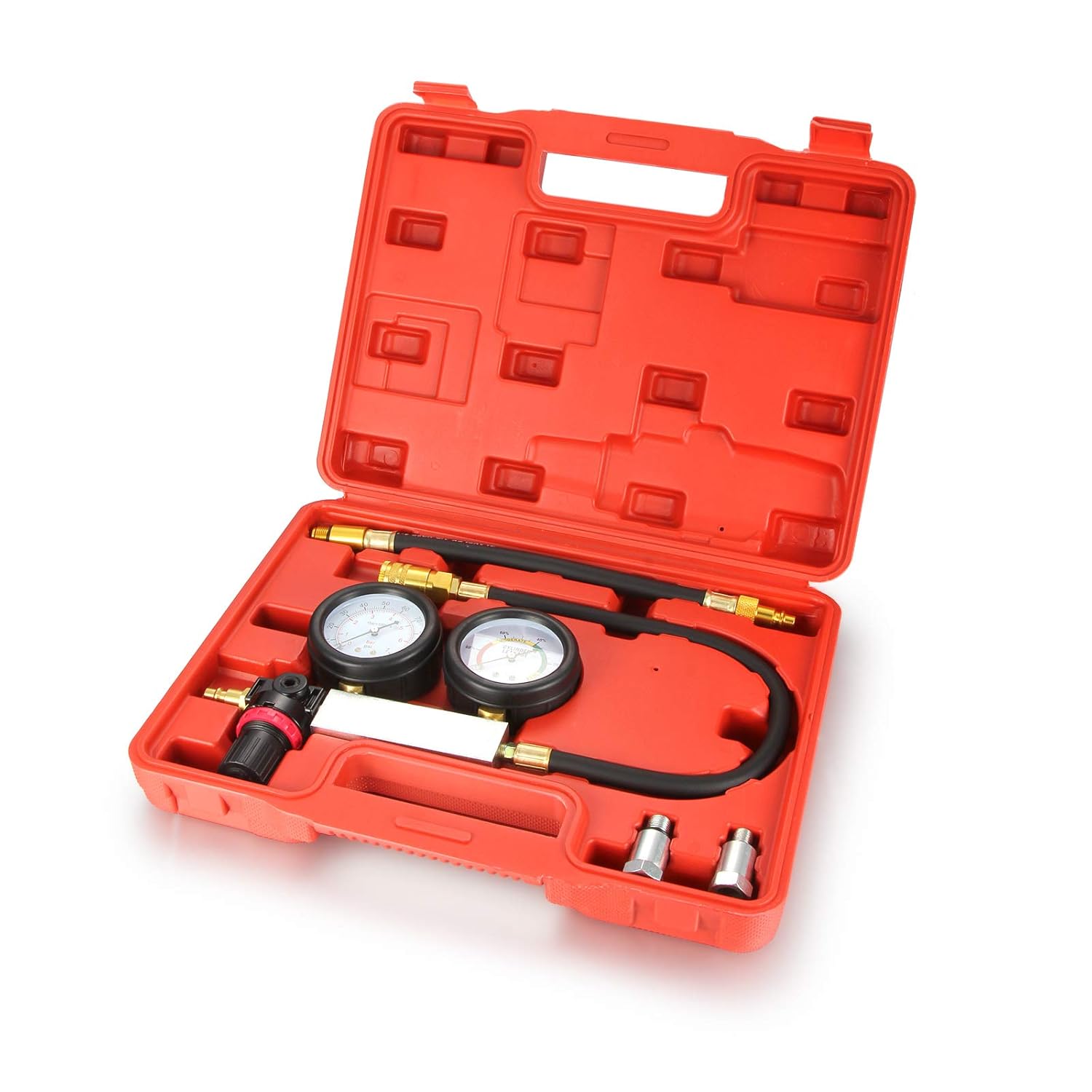 Car Petrol Engine Cylinder Piston Leak Down Pressure Tester Kit Double ...