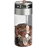 Gift House Int Digital UK Coin Counting Money Jar: Amazon.co.uk ...