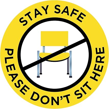 Amazon.com : Please Don't Sit Here - Vinyl Decal - Chair 8" Circle (5 ...