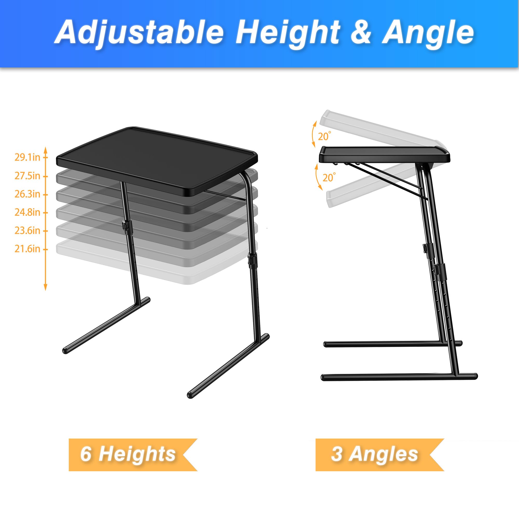 Mua Max TV Tray Table, Allpop Adjustable Large TV Tray for Eating ...