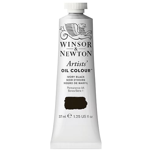 Winsor & Newton Artists' Oil Color, 37ml (1.25 oz) Tube, Ivory Black in ...
