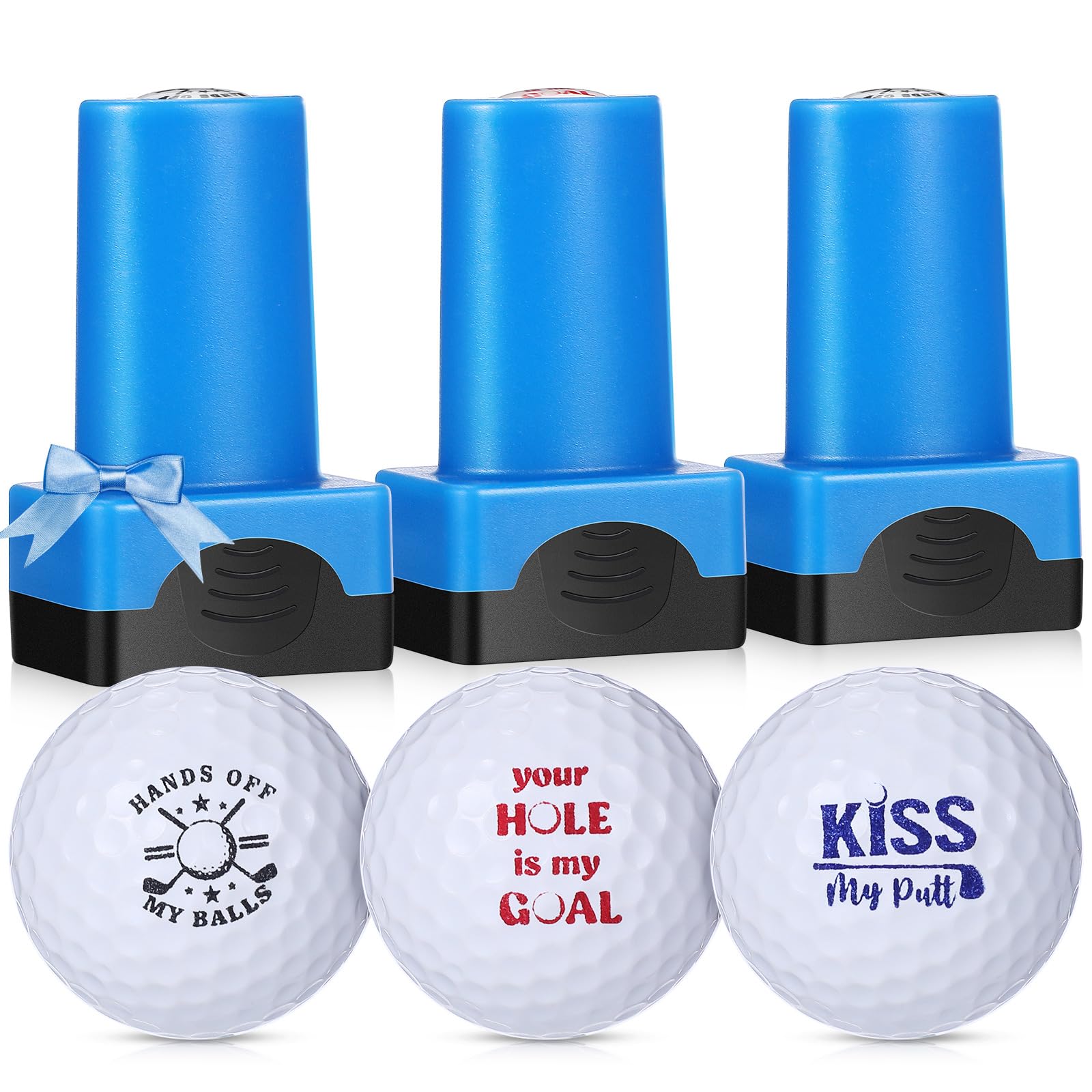 Moinchore 3 Pack Golf Ball Stamp Self-Inking Golf Ball Stamp Markers ...