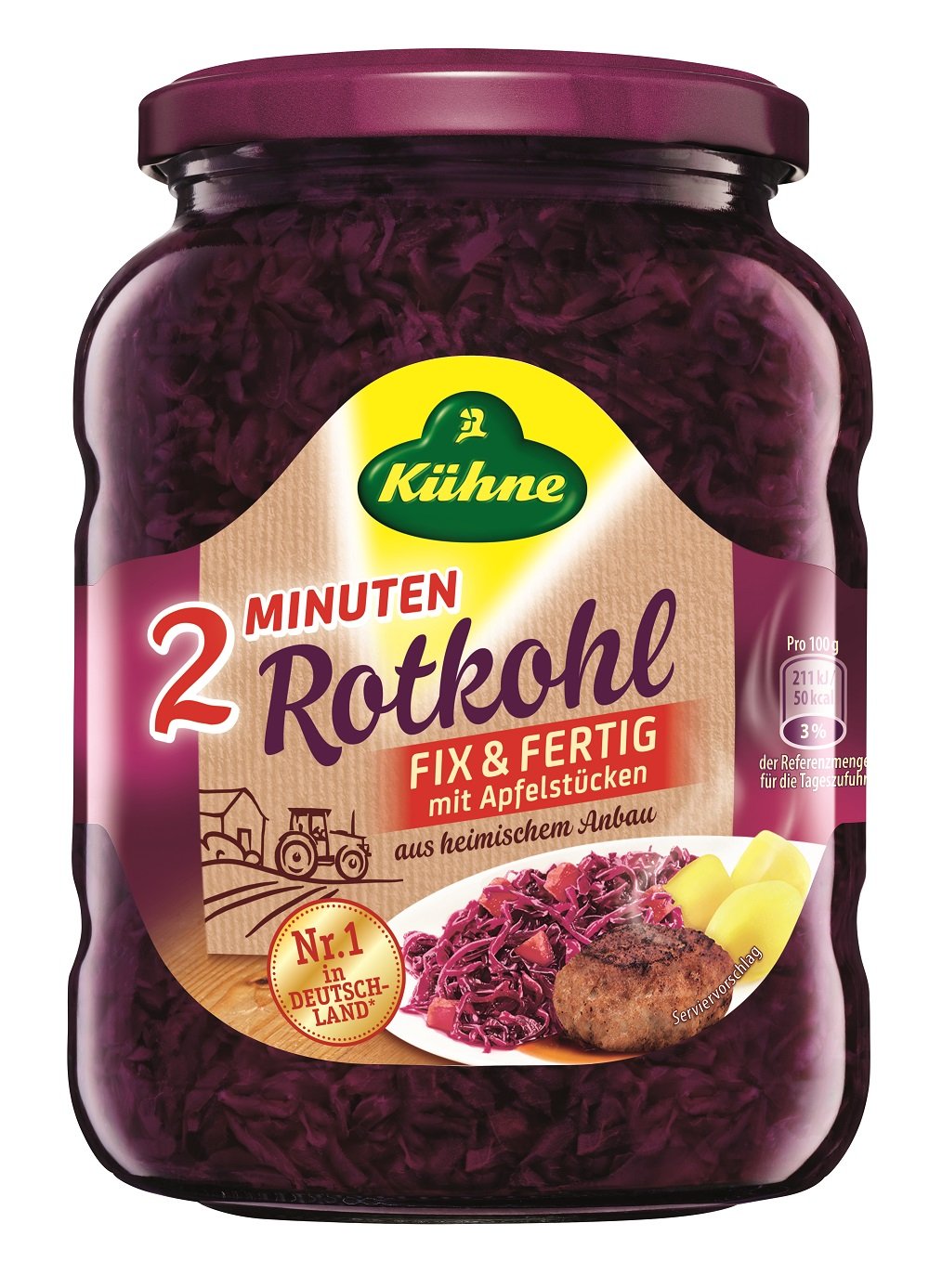 Kühne Rotkohl Fix und Fertig - Der Schnelle, 12er Pack (12 x 720 ml ...