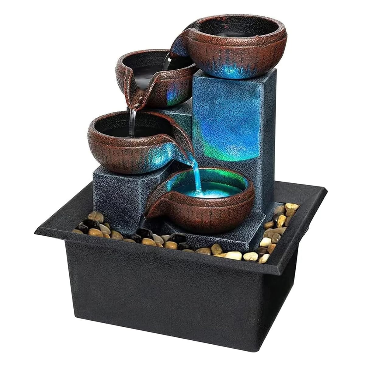 Small Tabletop Waterfall Fountain Zen Meditation Fountain Indoor ...